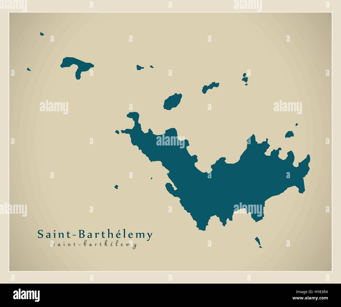 Saint barthelemy map hi-res stock photography and images - Alamy