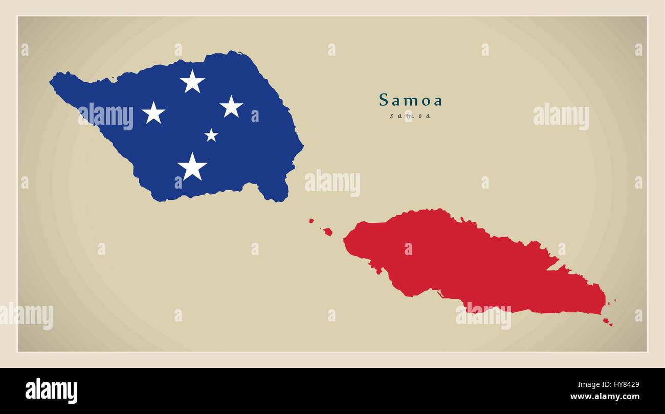 Samoa flag map map hi-res stock photography and images - Alamy
