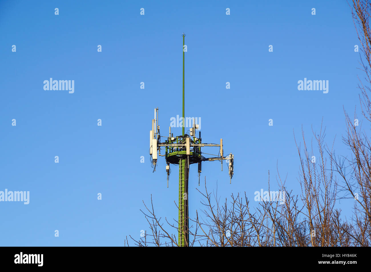 Antenna tower,antenna tower building with the blue sky Stock Photo - Alamy