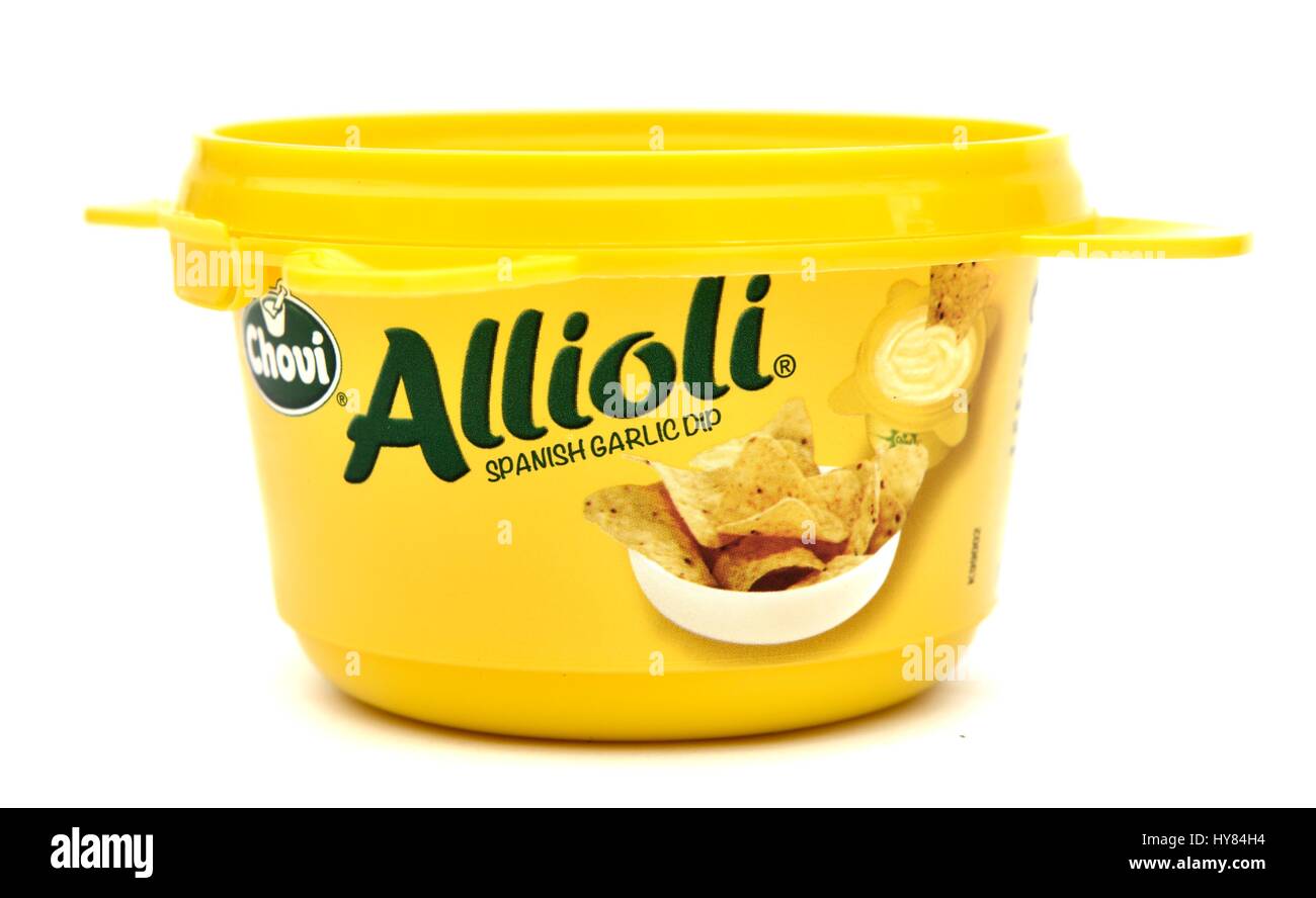Allioli garlic spanish dip Stock Photo - Alamy