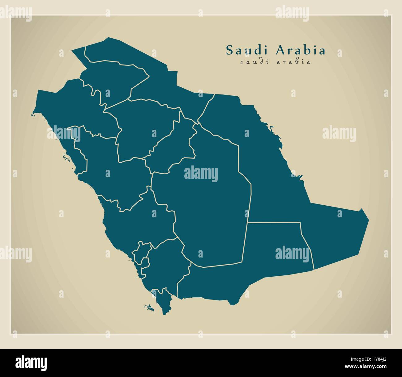 Saudi arabia administrative map Stock Vector Images - Alamy