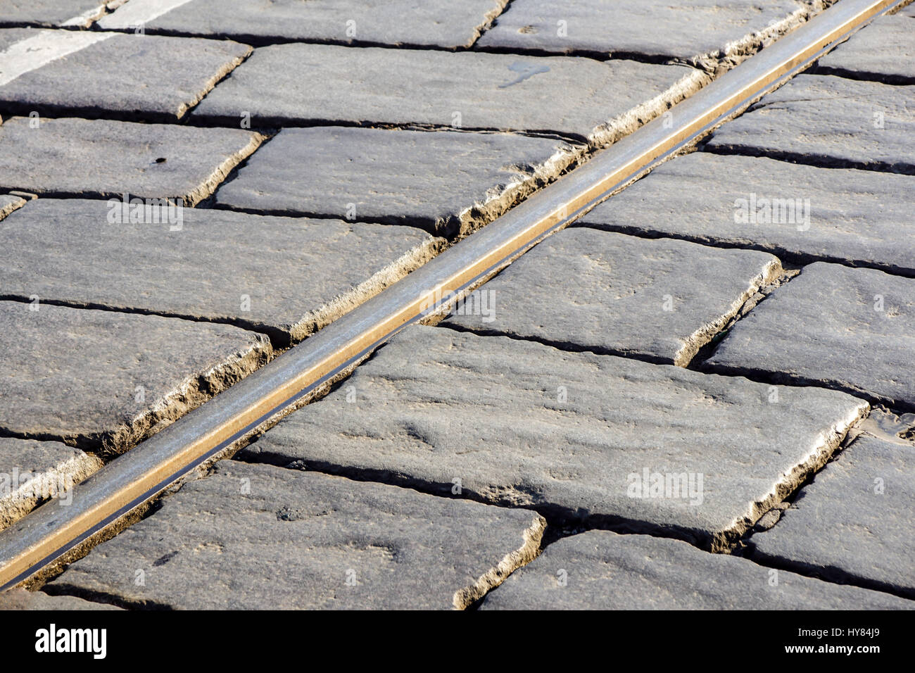 Tramway tram crossing road hi-res stock photography and images - Alamy