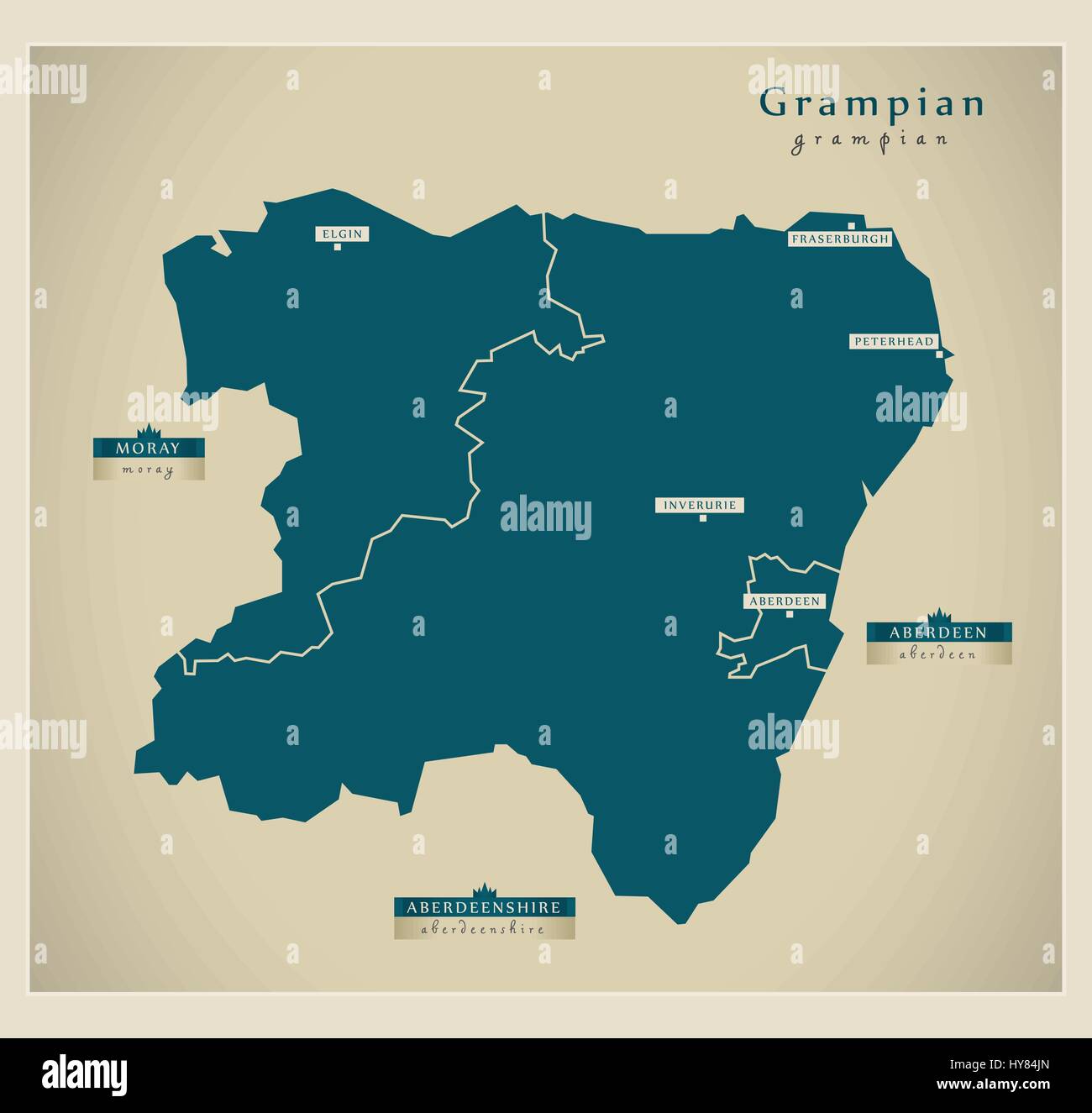 Map of grampian Stock Vector Images - Alamy