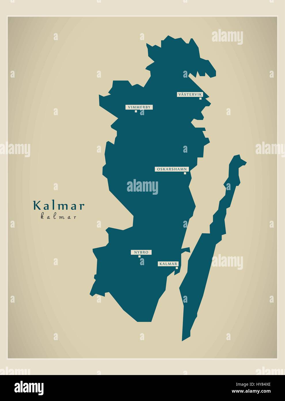 Modern Map - Kalmar SE Stock Vector Image & Art - Alamy