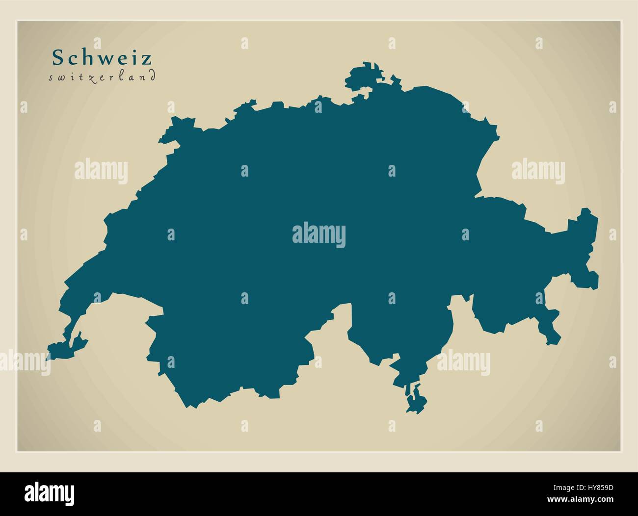 Modern Map - Schweiz CH Stock Vector Image & Art - Alamy