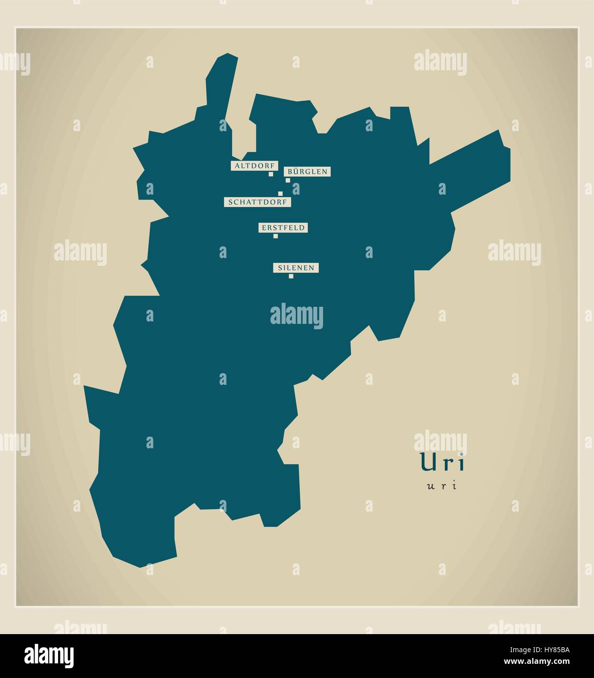 Map of uri hi-res stock photography and images - Alamy