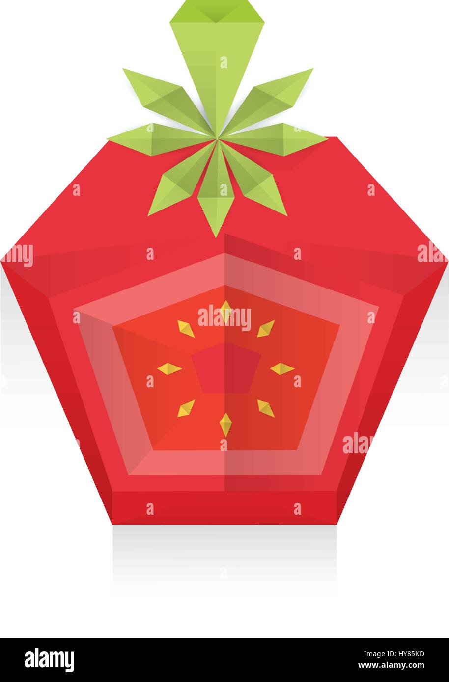 dissect Tomato 3D Origami Icon Stock Vector Image & Art - Alamy