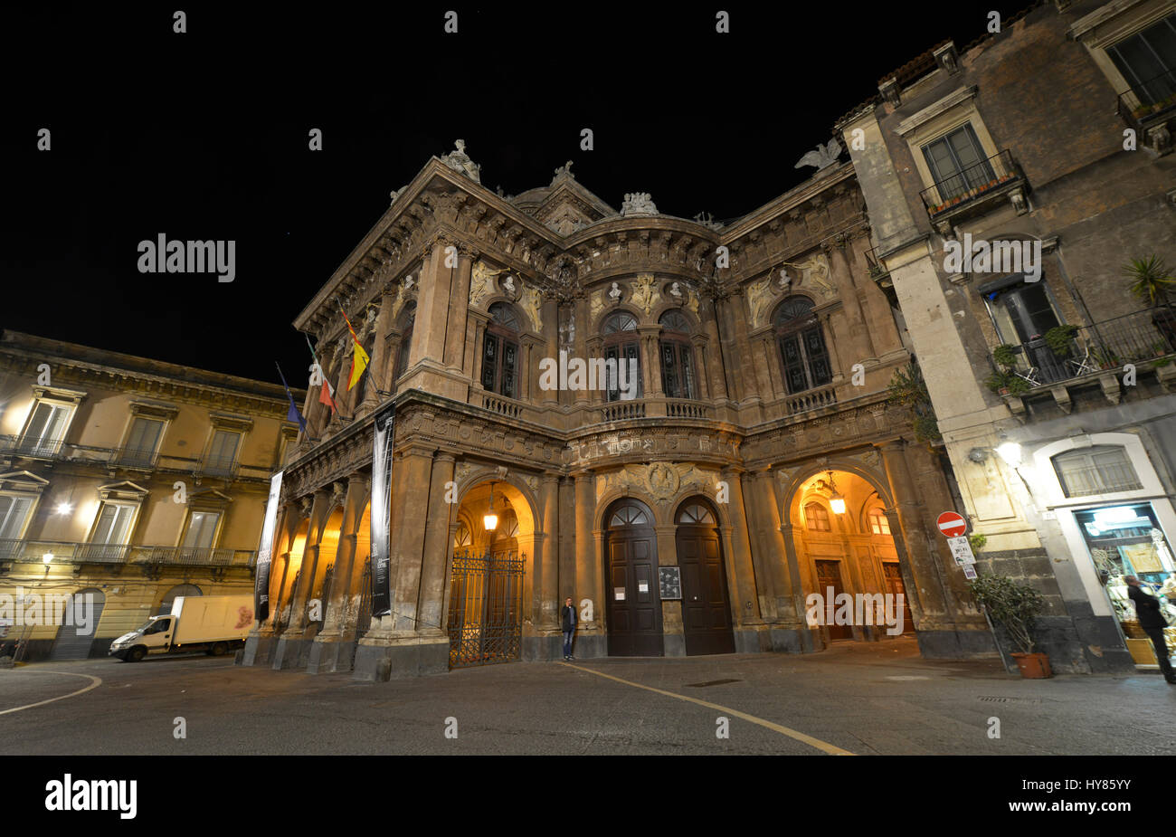 Teatro Massimo Bellini, Piazza Vincenzo Bellini, Catania, Sicily, Italy ...