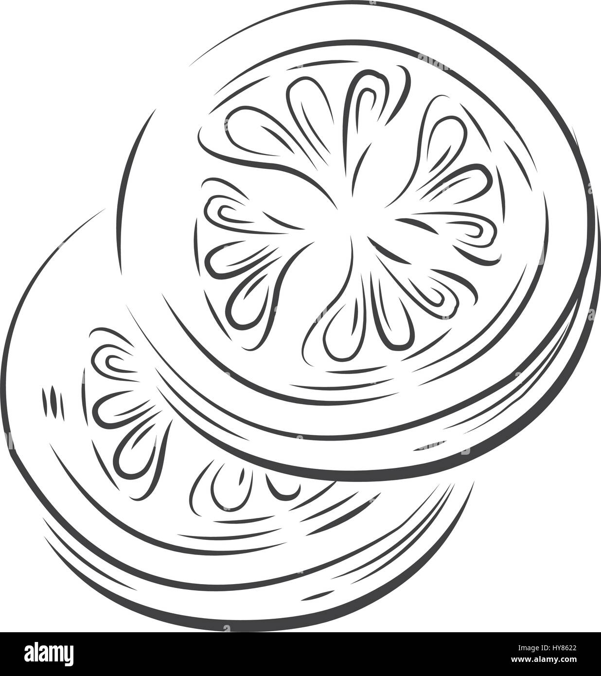 Tomato sliced vector hi-res stock photography and images - Alamy