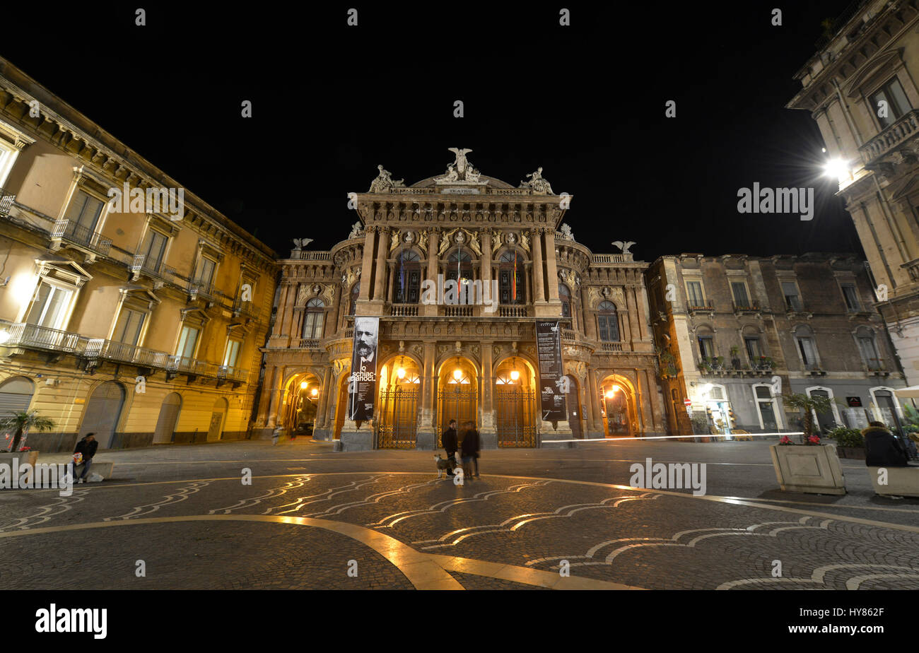 Teatro Massimo Bellini, Piazza Vincenzo Bellini, Catania, Sicily, Italy ...
