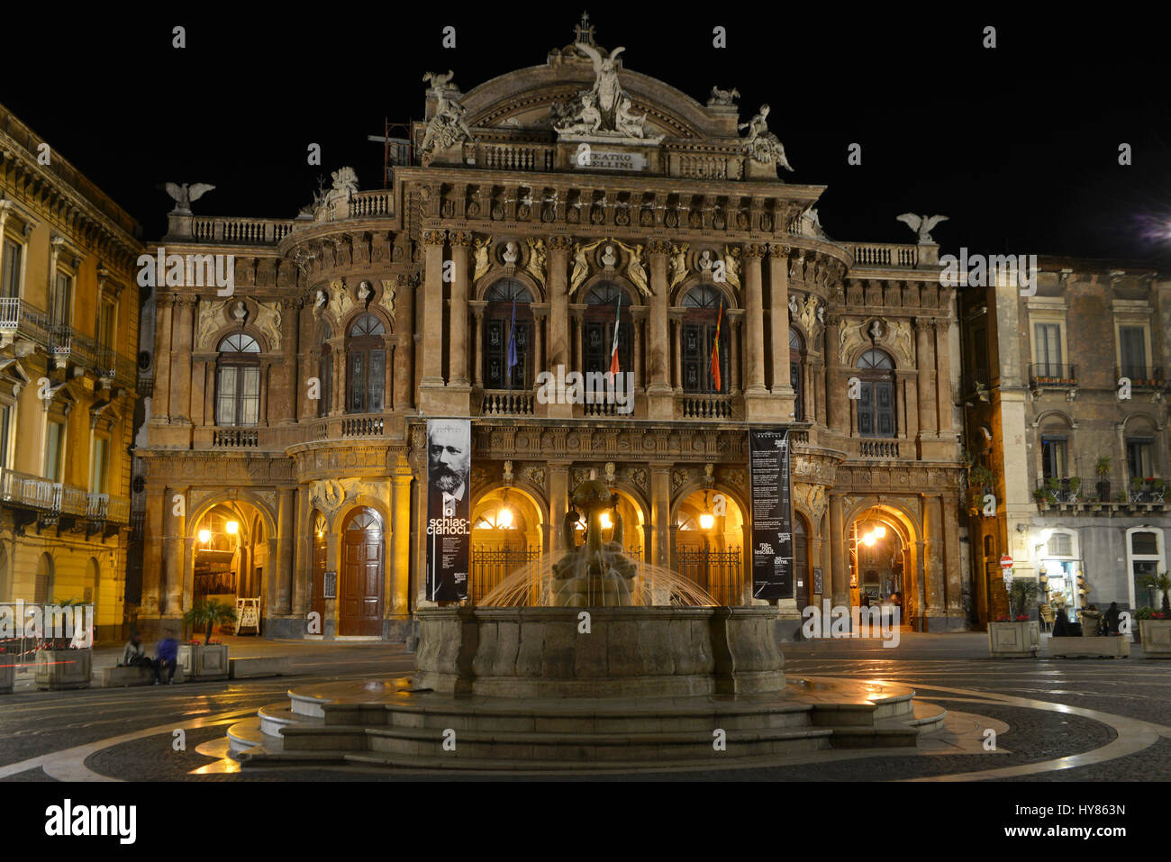 Teatro Massimo Bellini, Piazza Vincenzo Bellini, Catania, Sicily, Italy ...