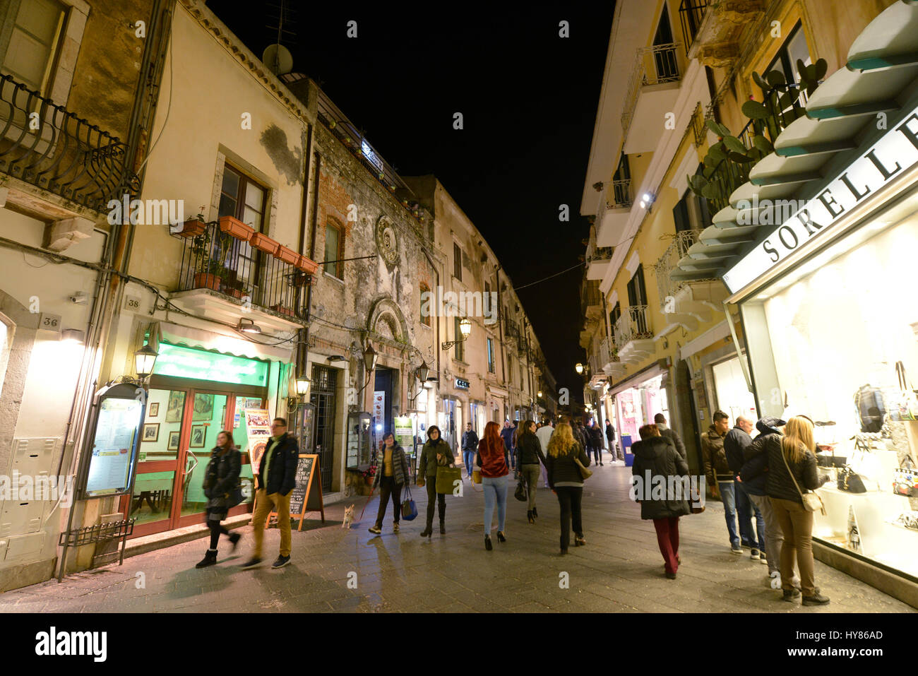 Corso Umberto, Taormina, Sicily, Italy, Sizilien, Italien Stock Photo ...