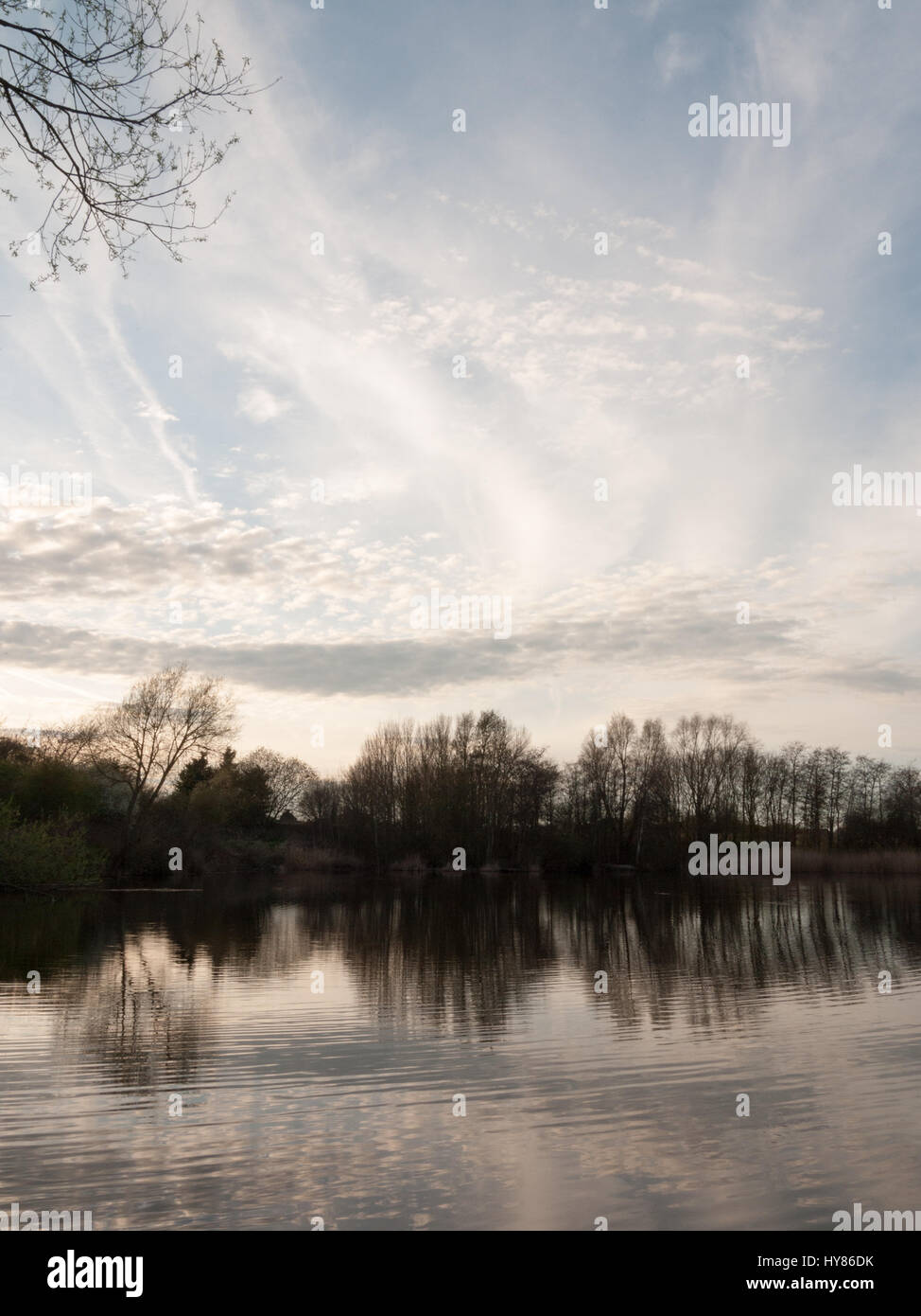 Beautiful lake water during the sunset Stock Photo - Alamy