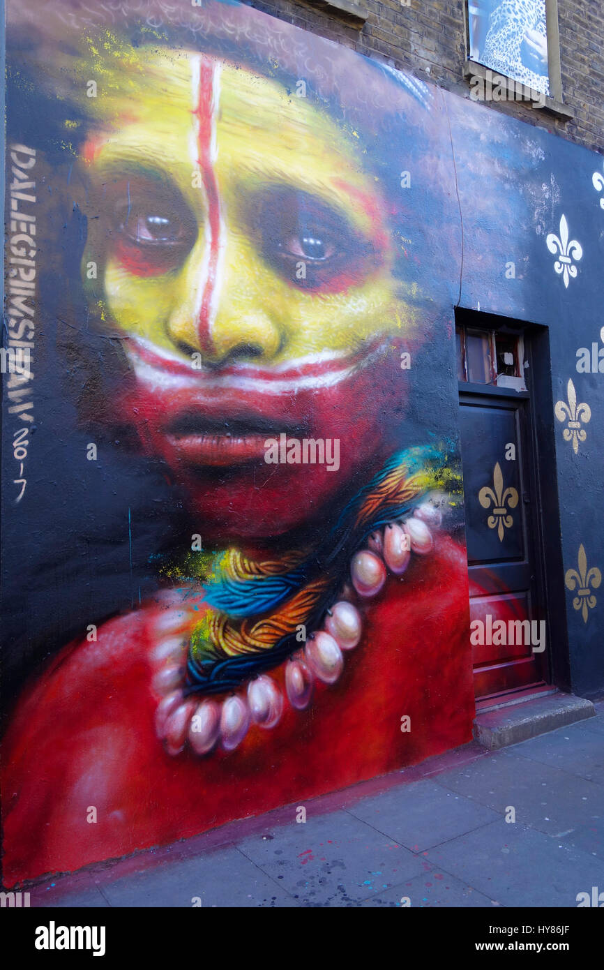 Graffiti and street art in Brick Lane, East London, UK Stock Photo - Alamy