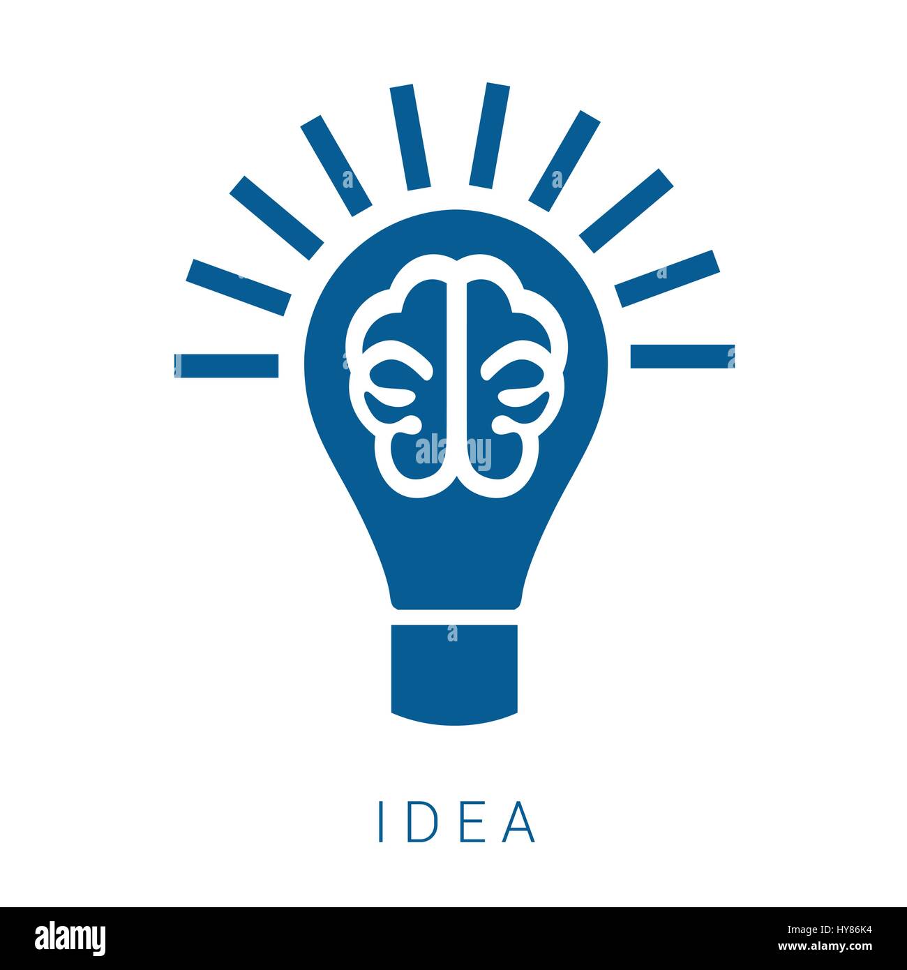 Idea vector blue flat icon on white background Stock Vector Image & Art ...
