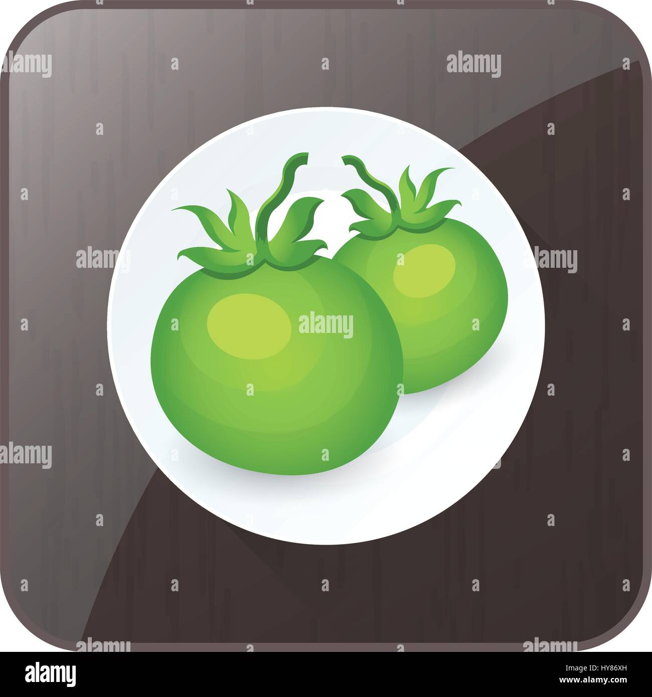 Green two Tomato 3D Icon and button Stock Vector Image & Art - Alamy