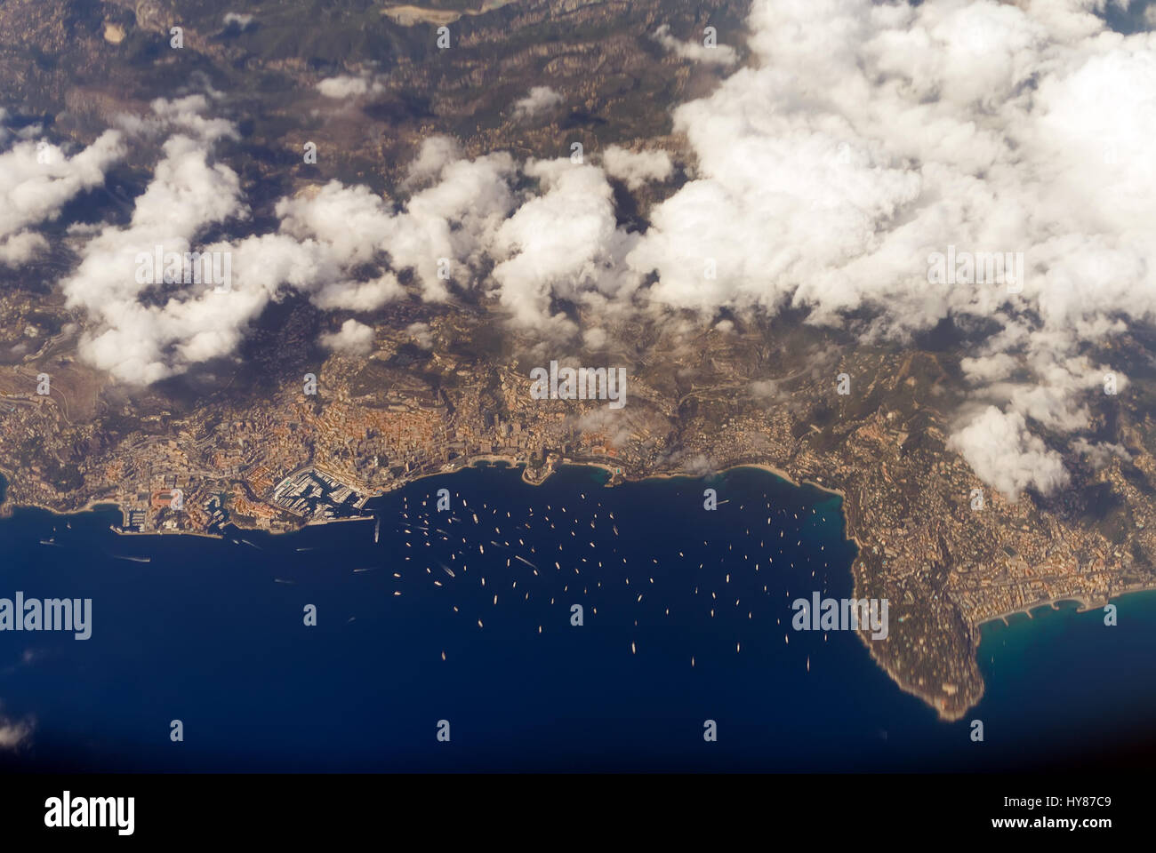 Aerial view of Principality of Monaco Stock Photo - Alamy