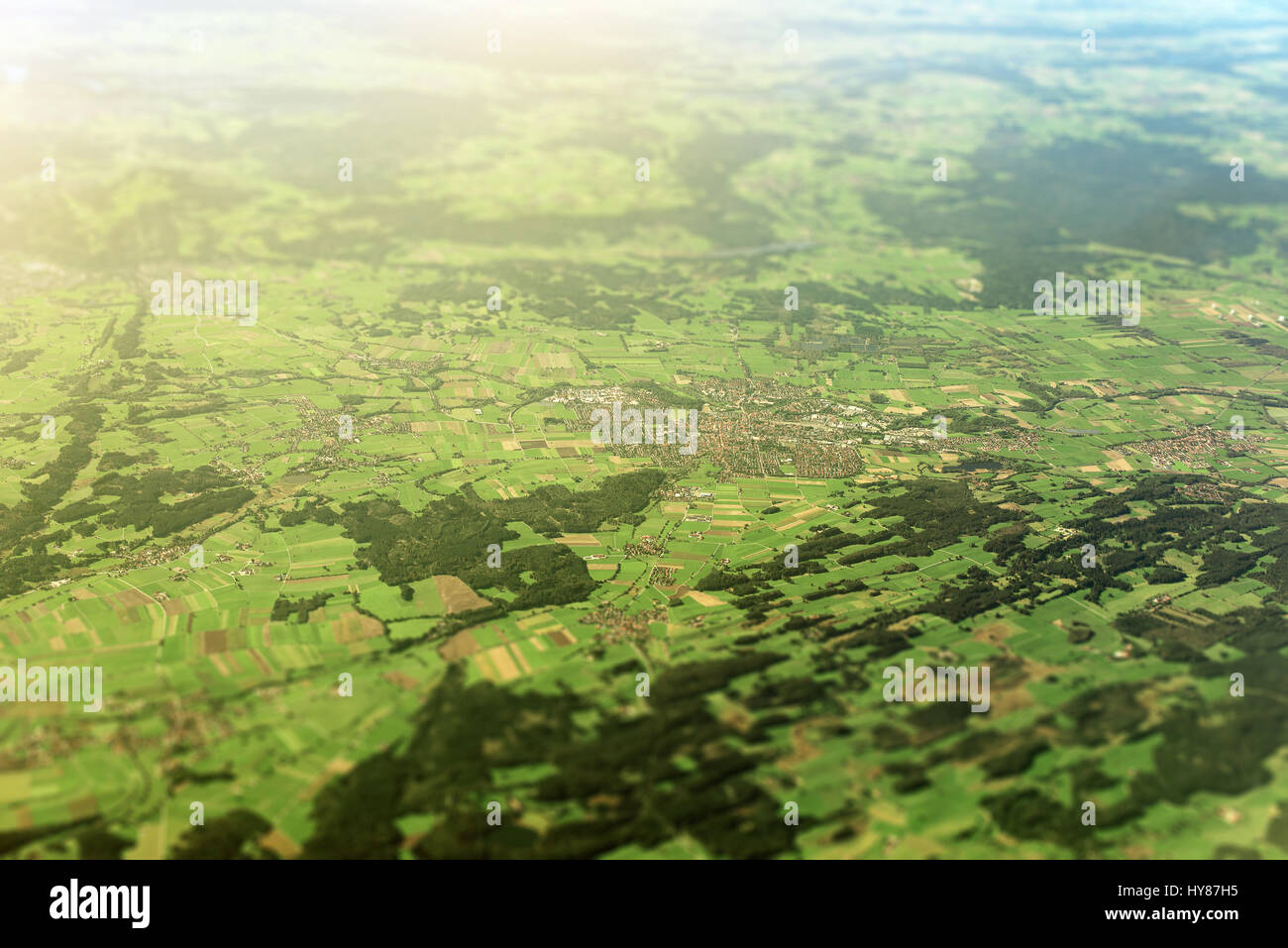 Aerial view of villages in Germany Stock Photo - Alamy