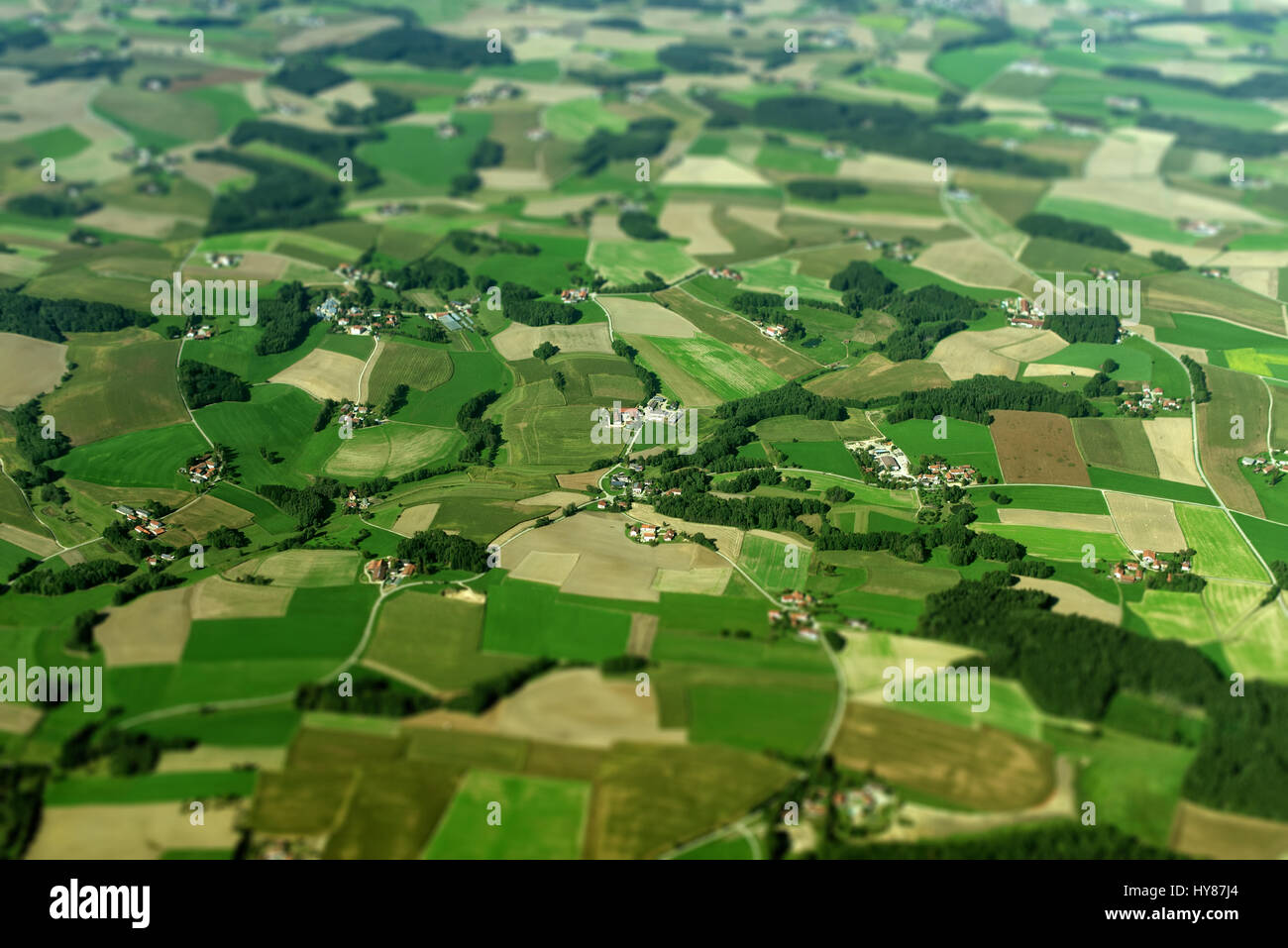 Aerial view of farmlands in Germany Stock Photo - Alamy