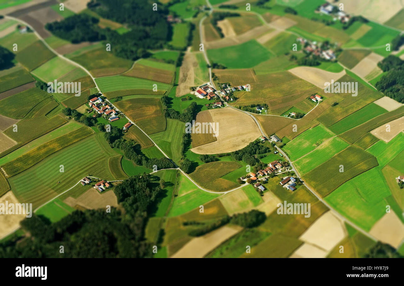 Aerial view of farmlands in Germany Stock Photo - Alamy