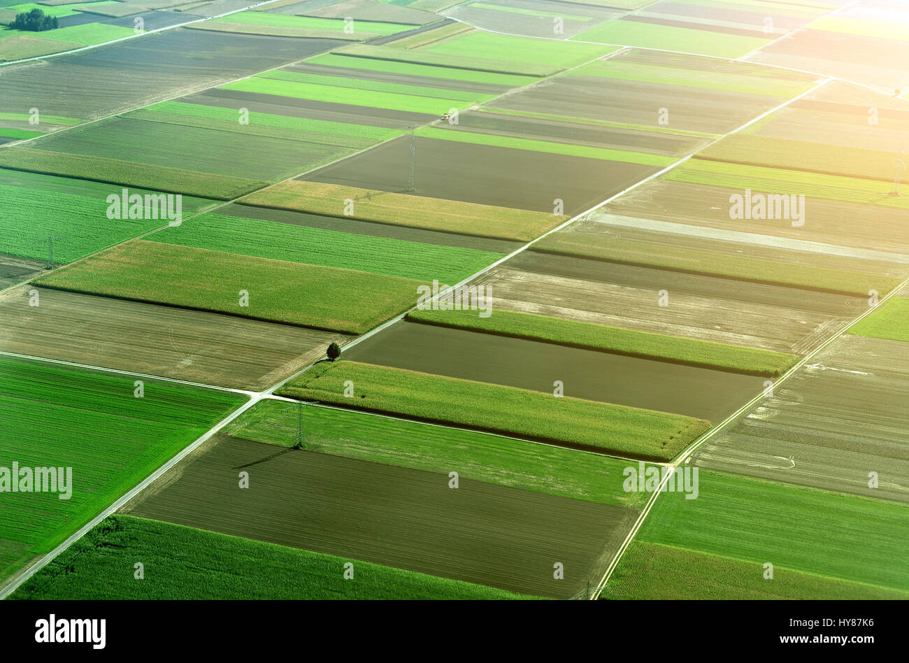 Aerial view of farmlands in Germany Stock Photo - Alamy