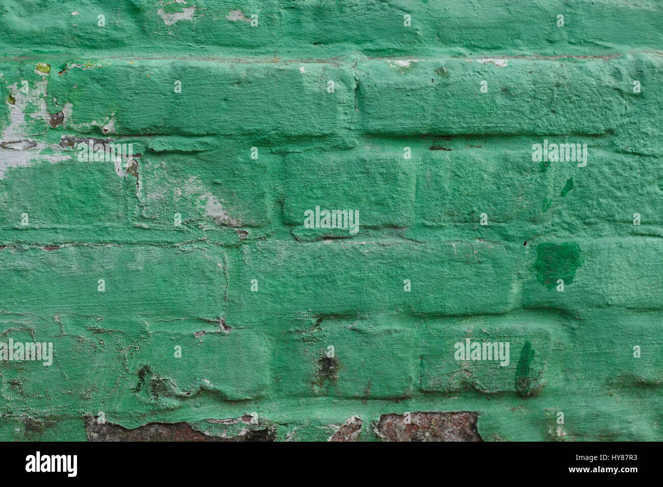 green Bricks in a Wall Stock Photo - Alamy