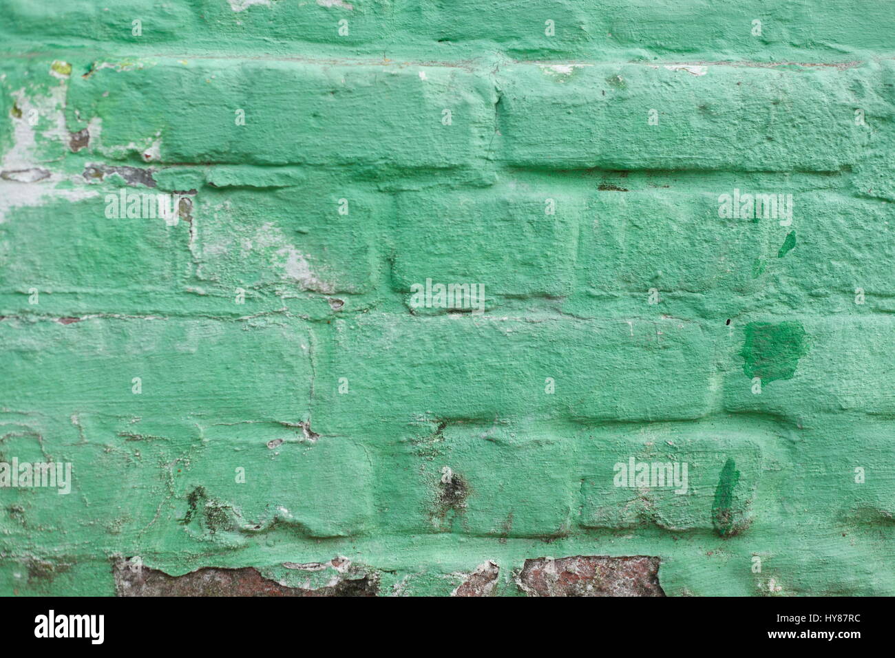 green Bricks in a Wall Stock Photo - Alamy