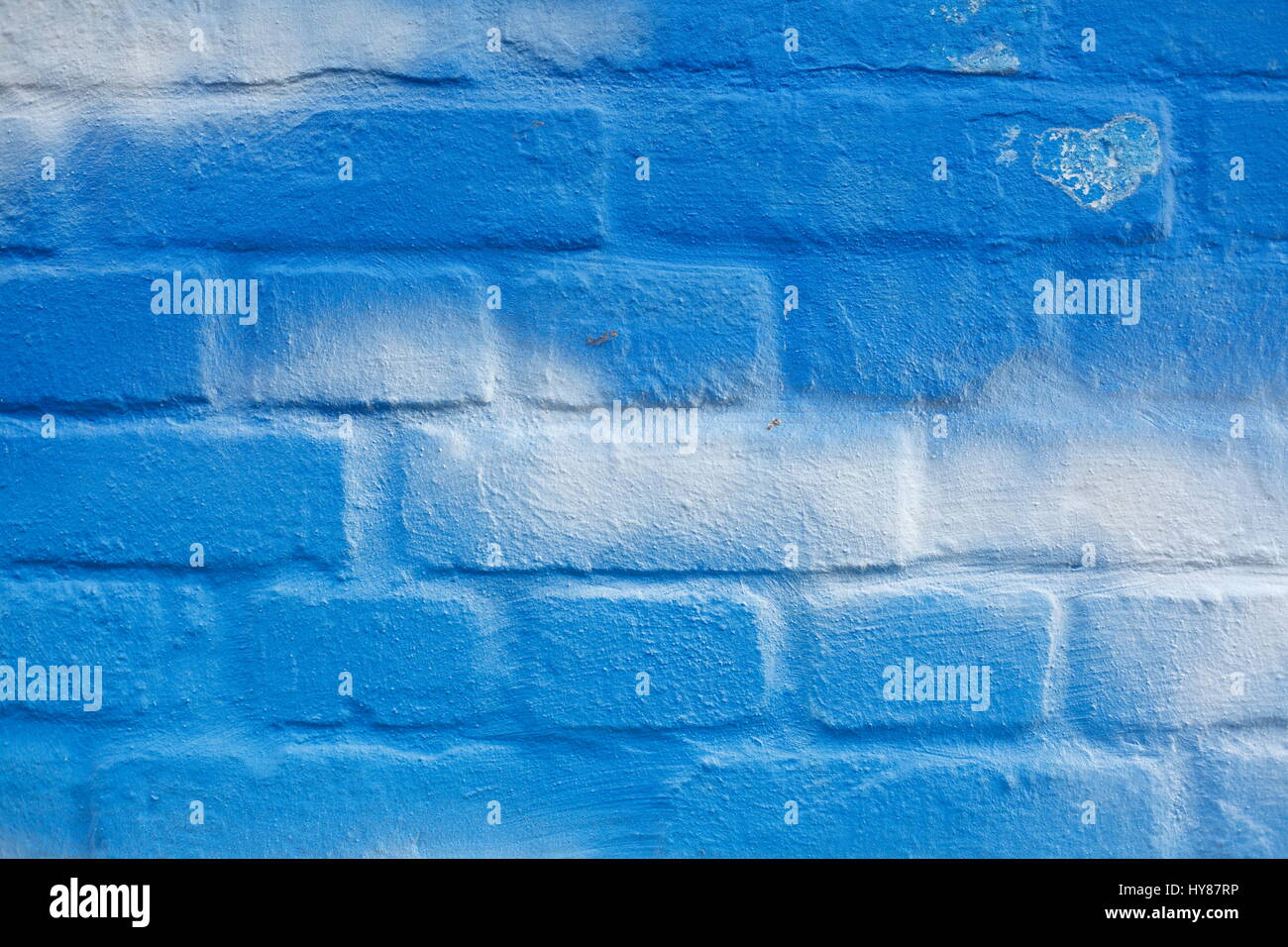 Blue and white Bricks in a Wall Stock Photo - Alamy