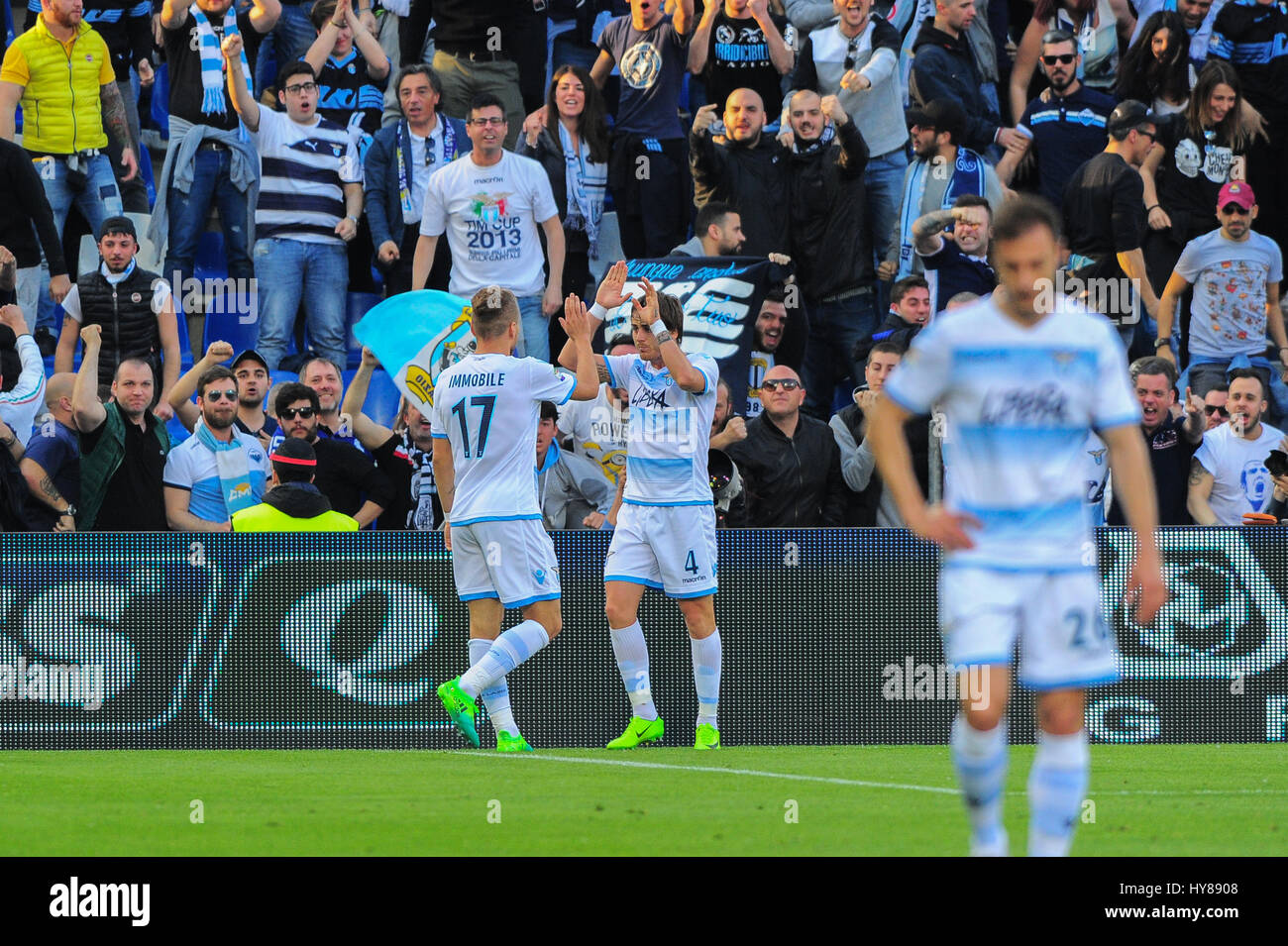 Ciro Immobile S.S.Lazio's forward and national team of Italy celebrates ...