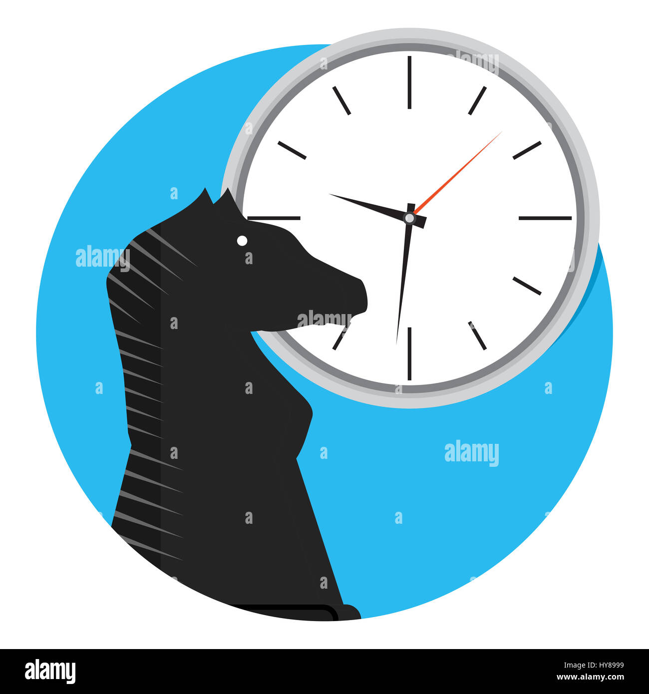 Strategy time icon. Business strategy vision, vector illustration Stock ...