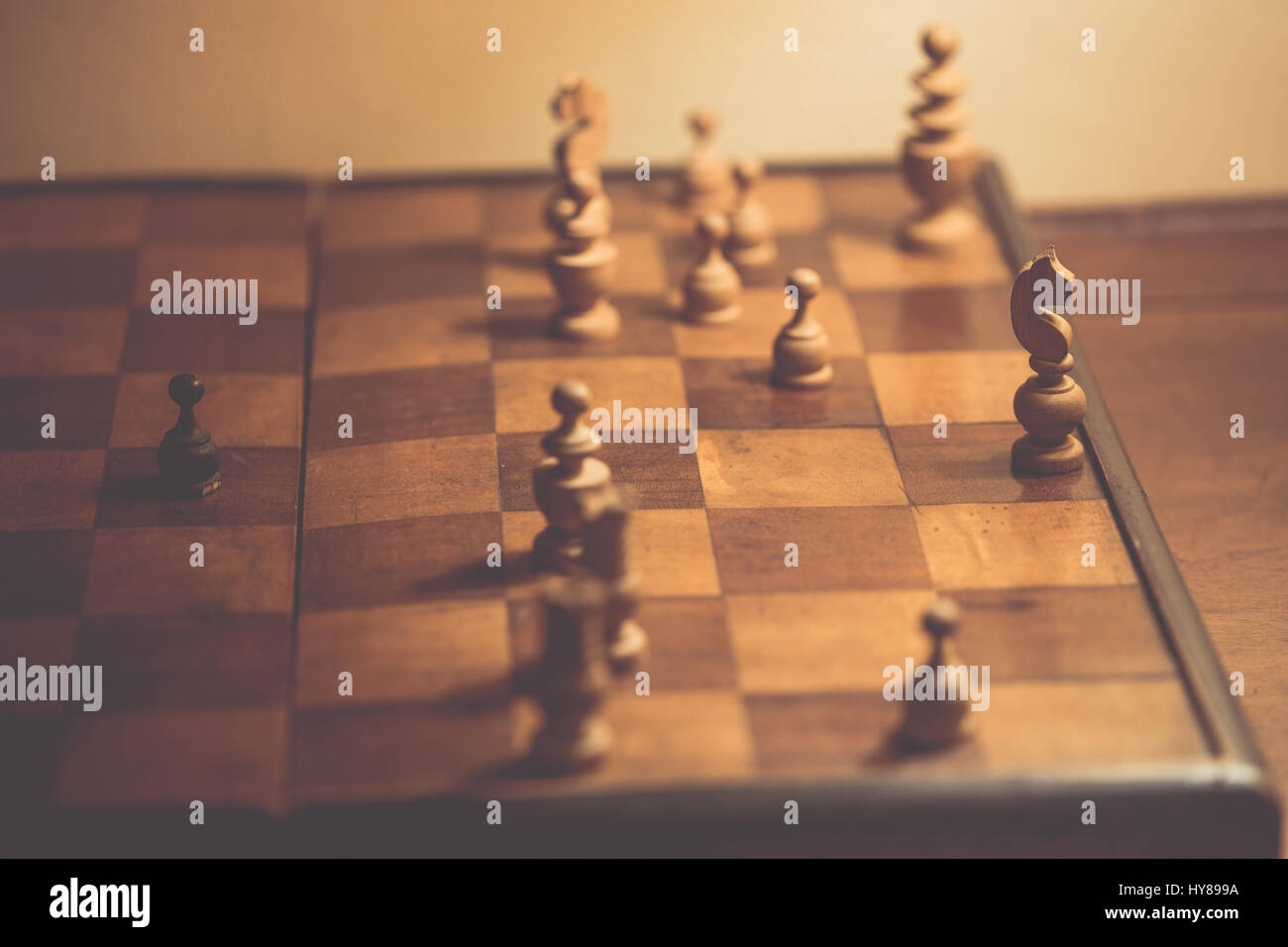 Old chess pieces hi-res stock photography and images - Alamy
