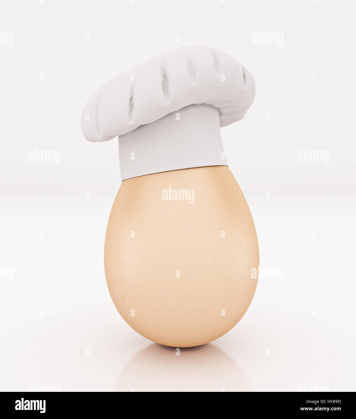 chef egg. concept cook. 3d rendering Stock Photo - Alamy