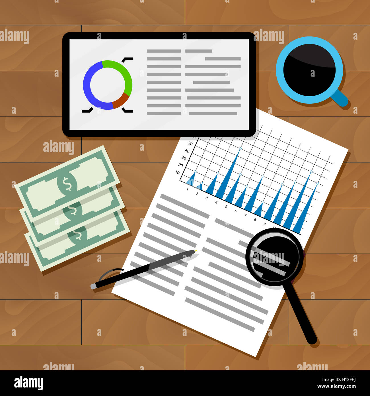 Financial statistics concept. Chart and infograph, statistical graphic ...
