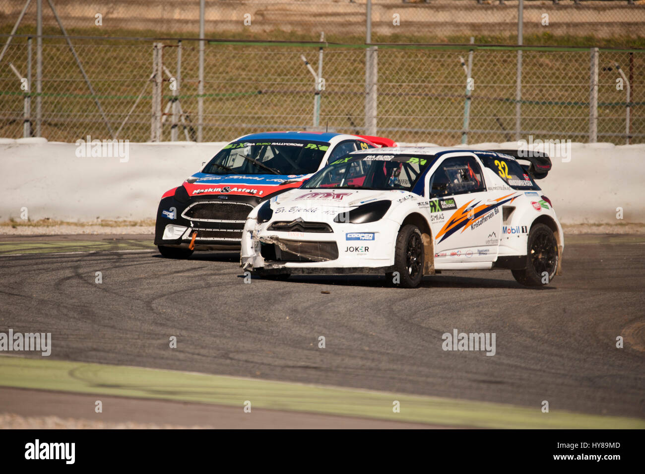 Montmeló, Spain. 02nd Apr, 2017. Tore Kristoffersen has an accident ...