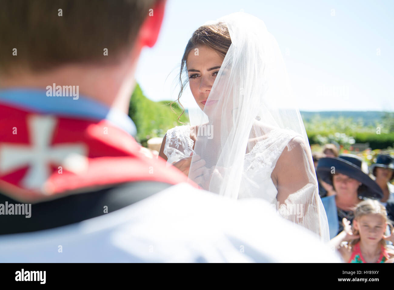 A young bride getting married Stock Photo - Alamy