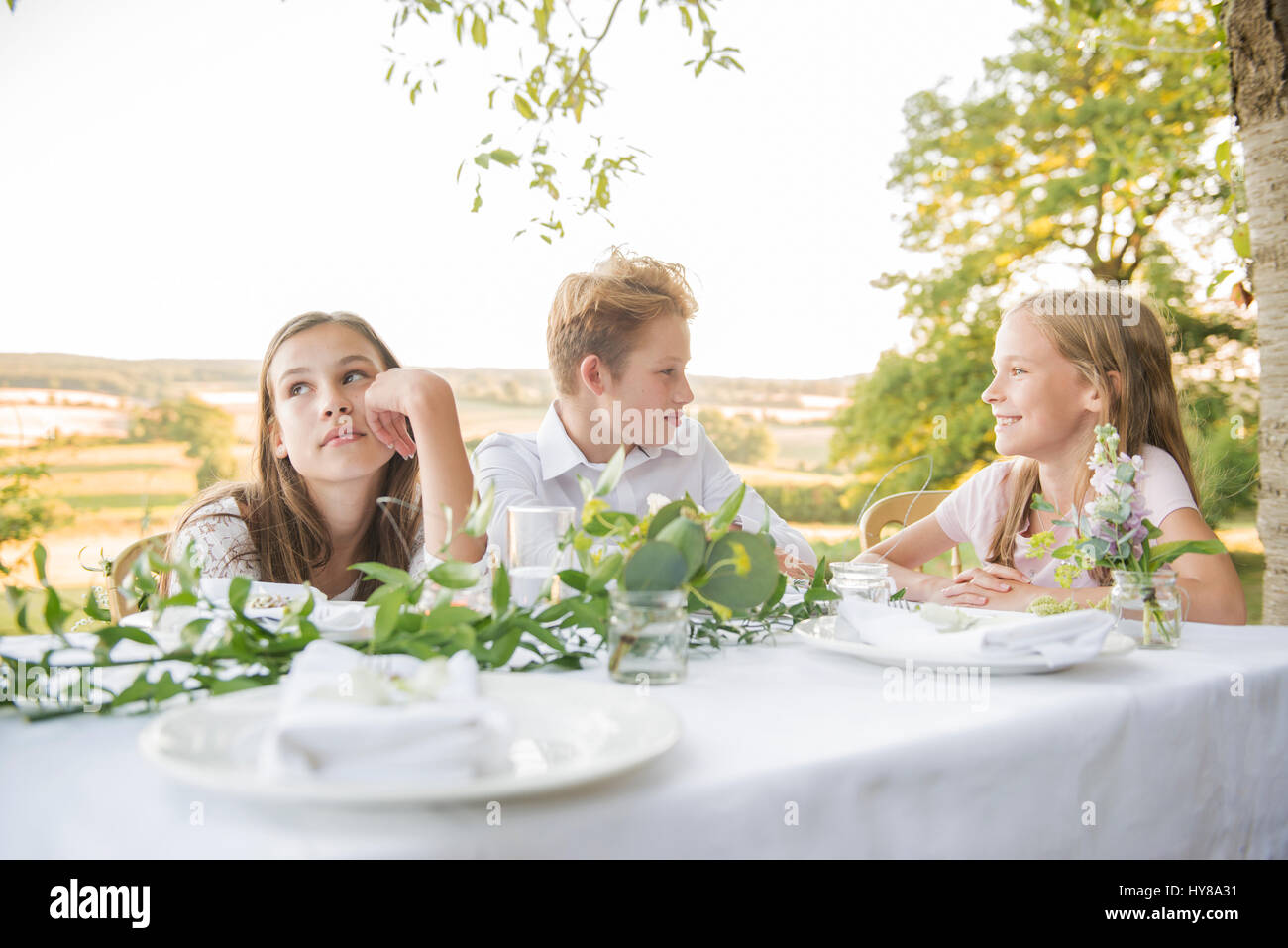 Children dinner table hi-res stock photography and images - Alamy