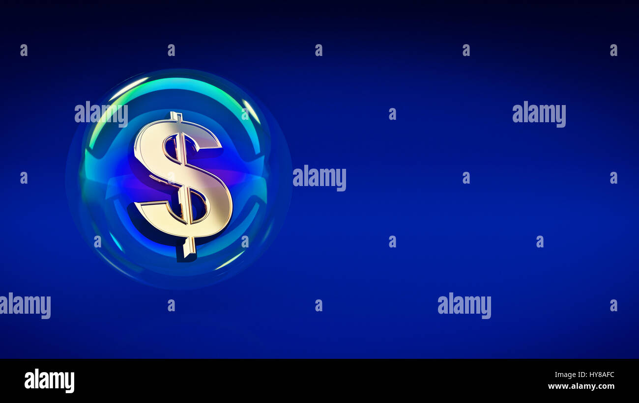 dollar symbol in bubble. 3d rendering Stock Photo - Alamy