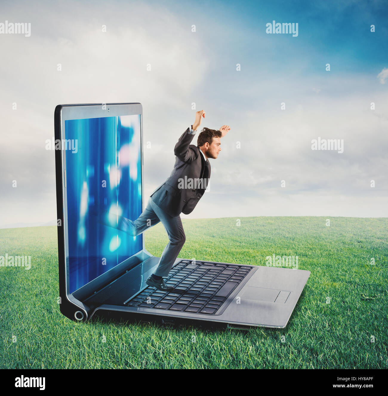 Technology addiction concept Stock Photo - Alamy