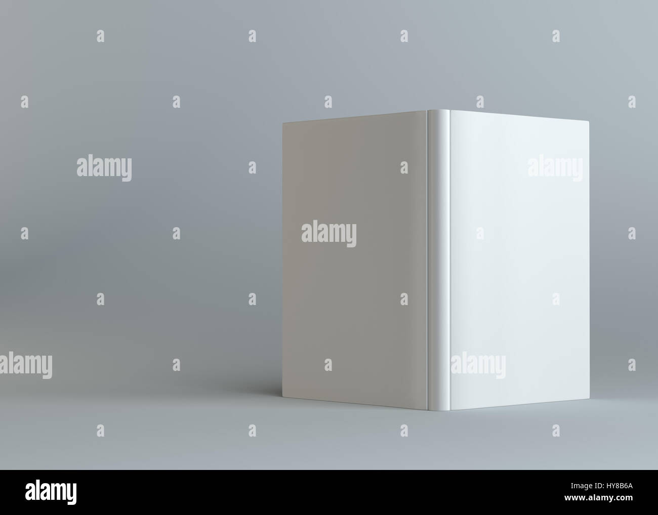 White empty open book on gray background Stock Photo - Alamy