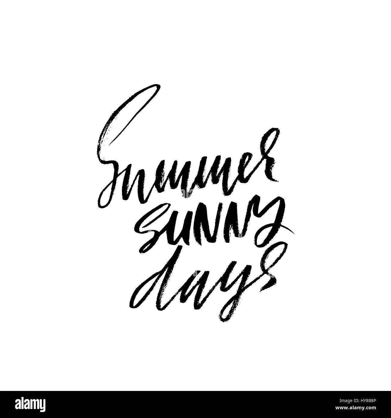 Sunny calligraphy greeting card hand Stock Vector Images - Alamy