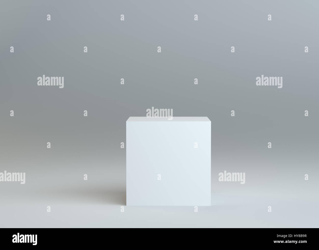 White empty box on gray background Stock Photo - Alamy
