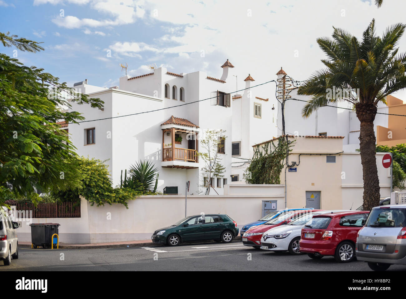 Spanish streets in Las Palmas Stock Photo - Alamy