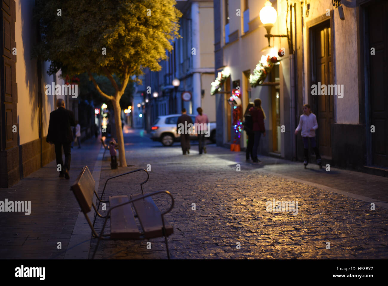Spanish streets in Las Palmas Stock Photo - Alamy