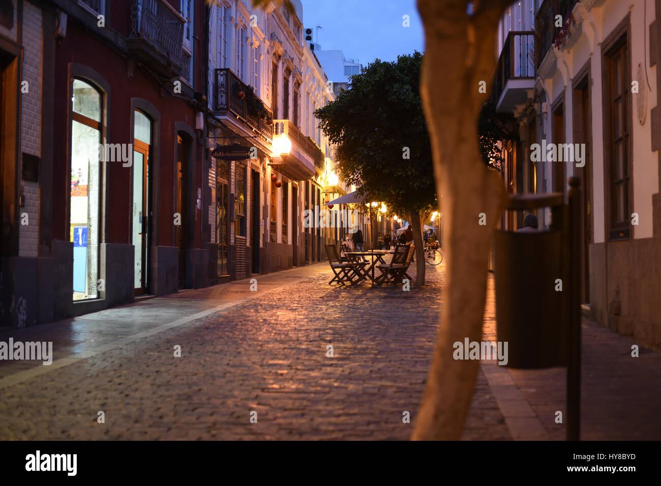 Spanish streets in Las Palmas Stock Photo - Alamy
