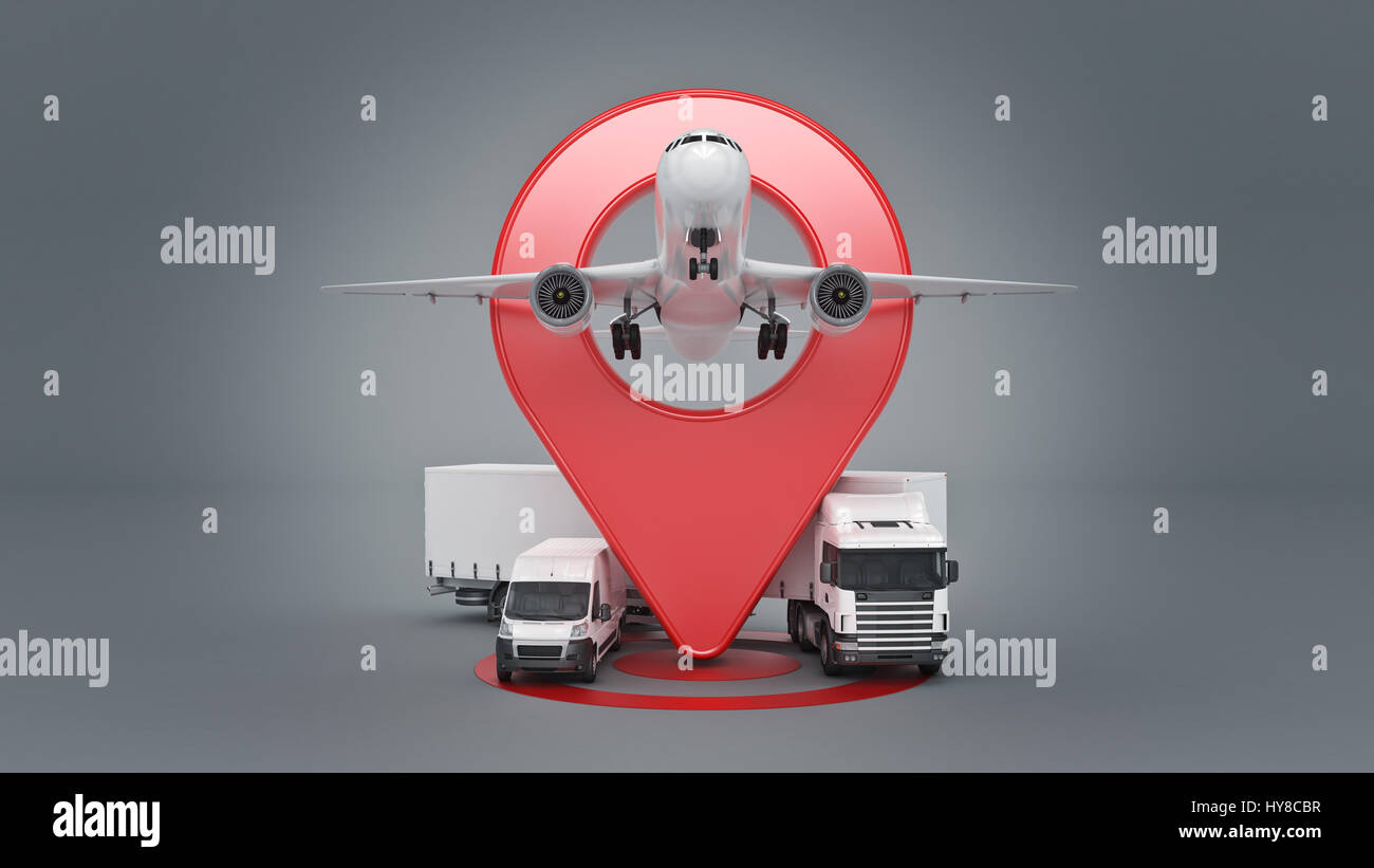 GPS tracking. 3d rendering Stock Photo - Alamy
