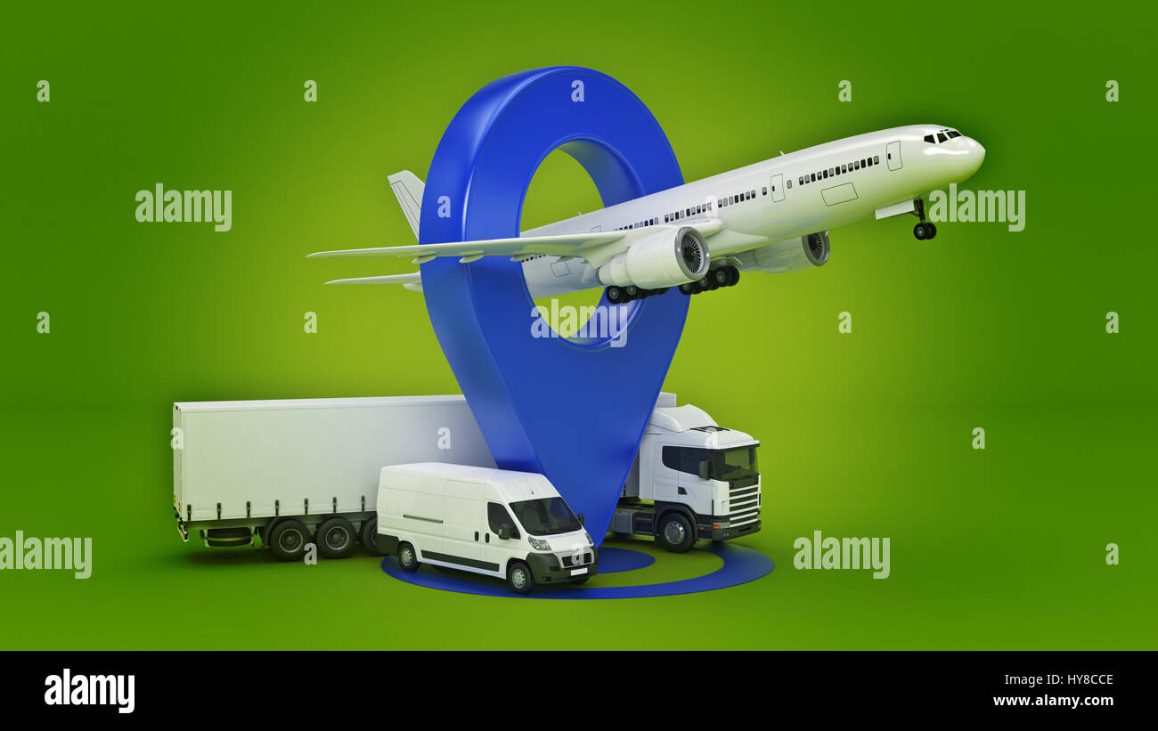 GPS tracking. 3d rendering Stock Photo - Alamy