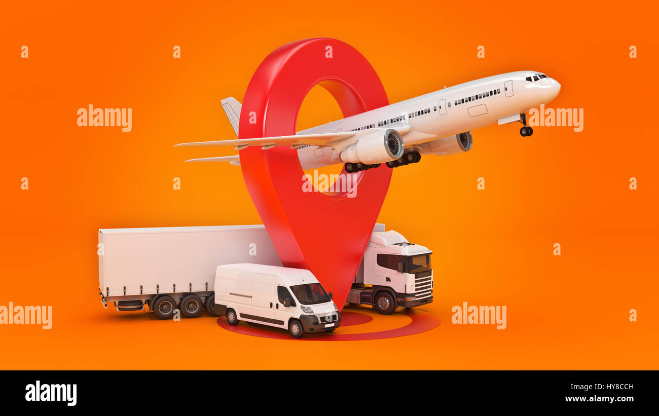 3d rendering gps route hi-res stock photography and images - Alamy
