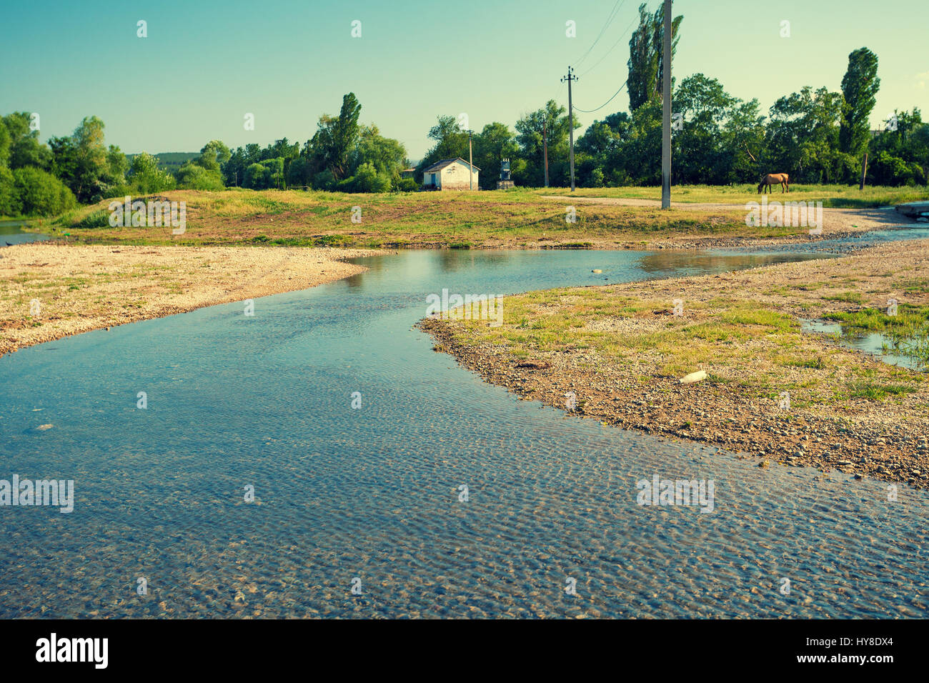 Winding creek village hi-res stock photography and images - Alamy