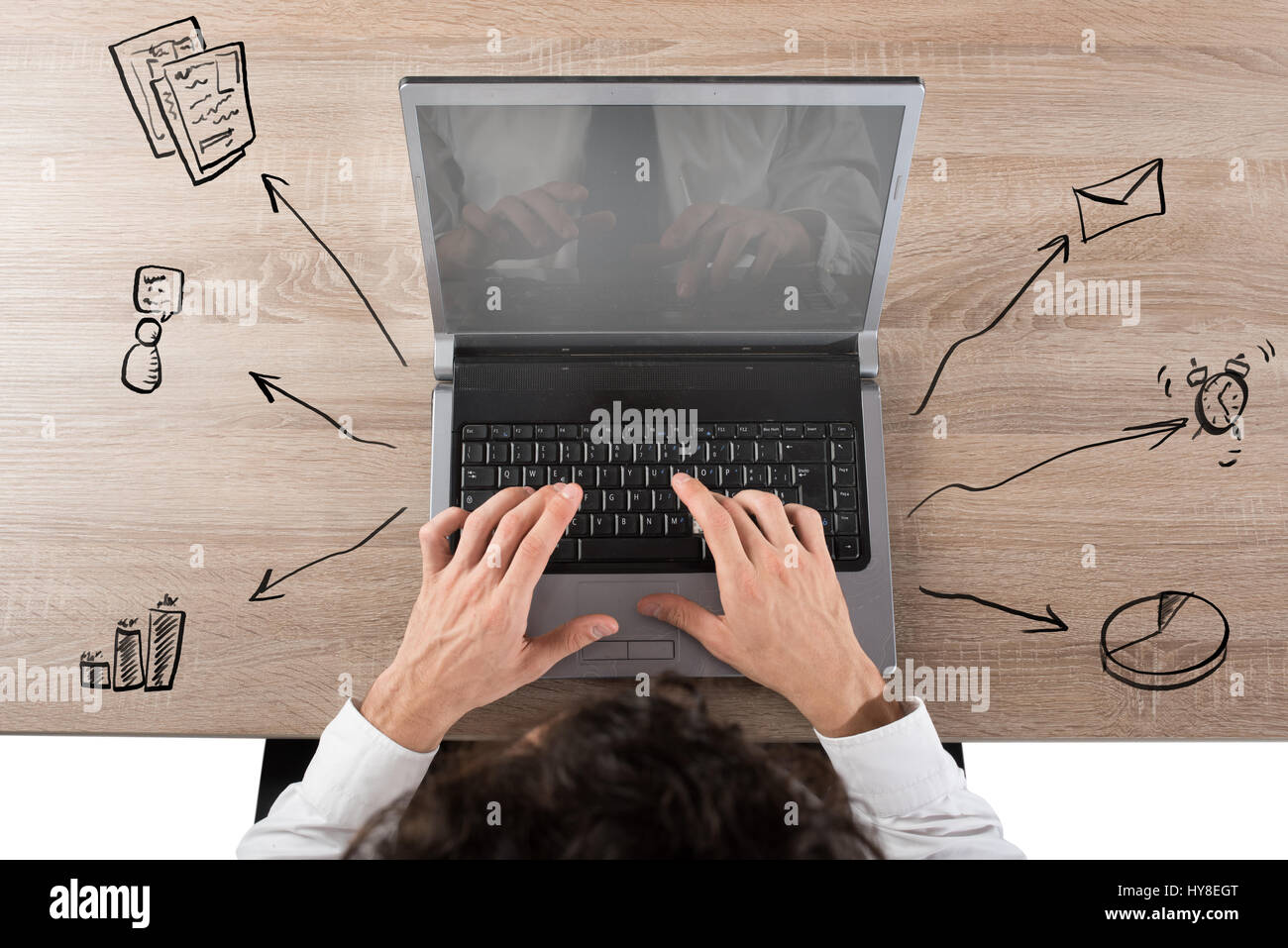 Multitasking business technology Stock Photo - Alamy