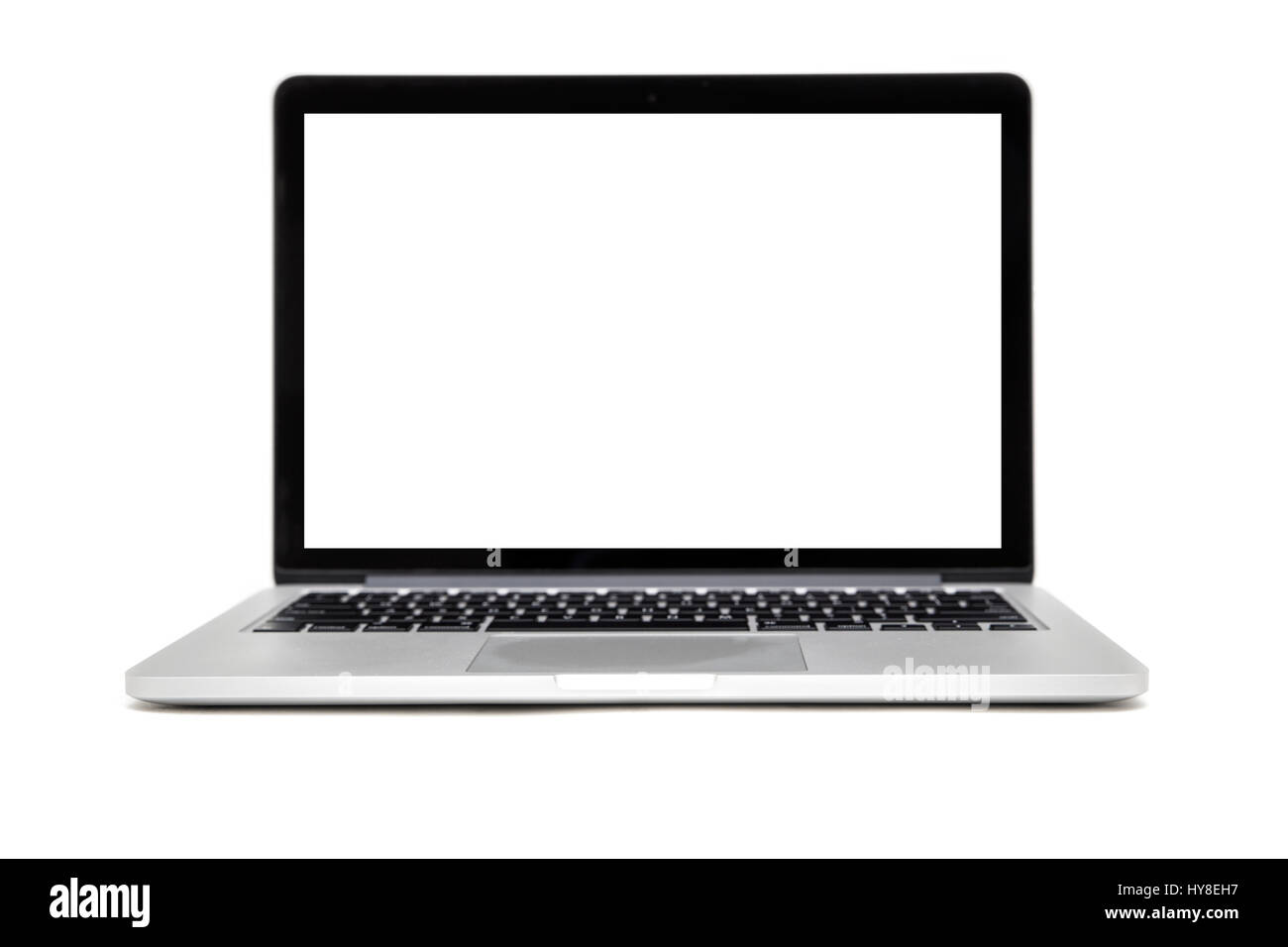 Isolated laptop with empty space on white background Stock Photo - Alamy
